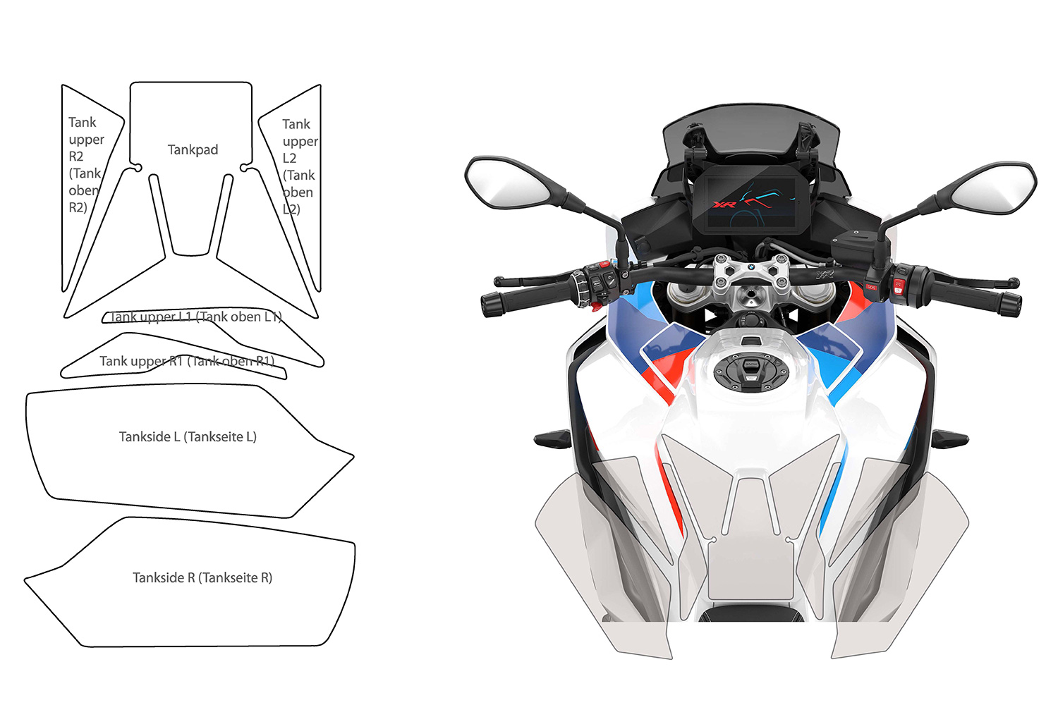 Tank protection PremiumShield S/M 1000 XR | Wunderlich