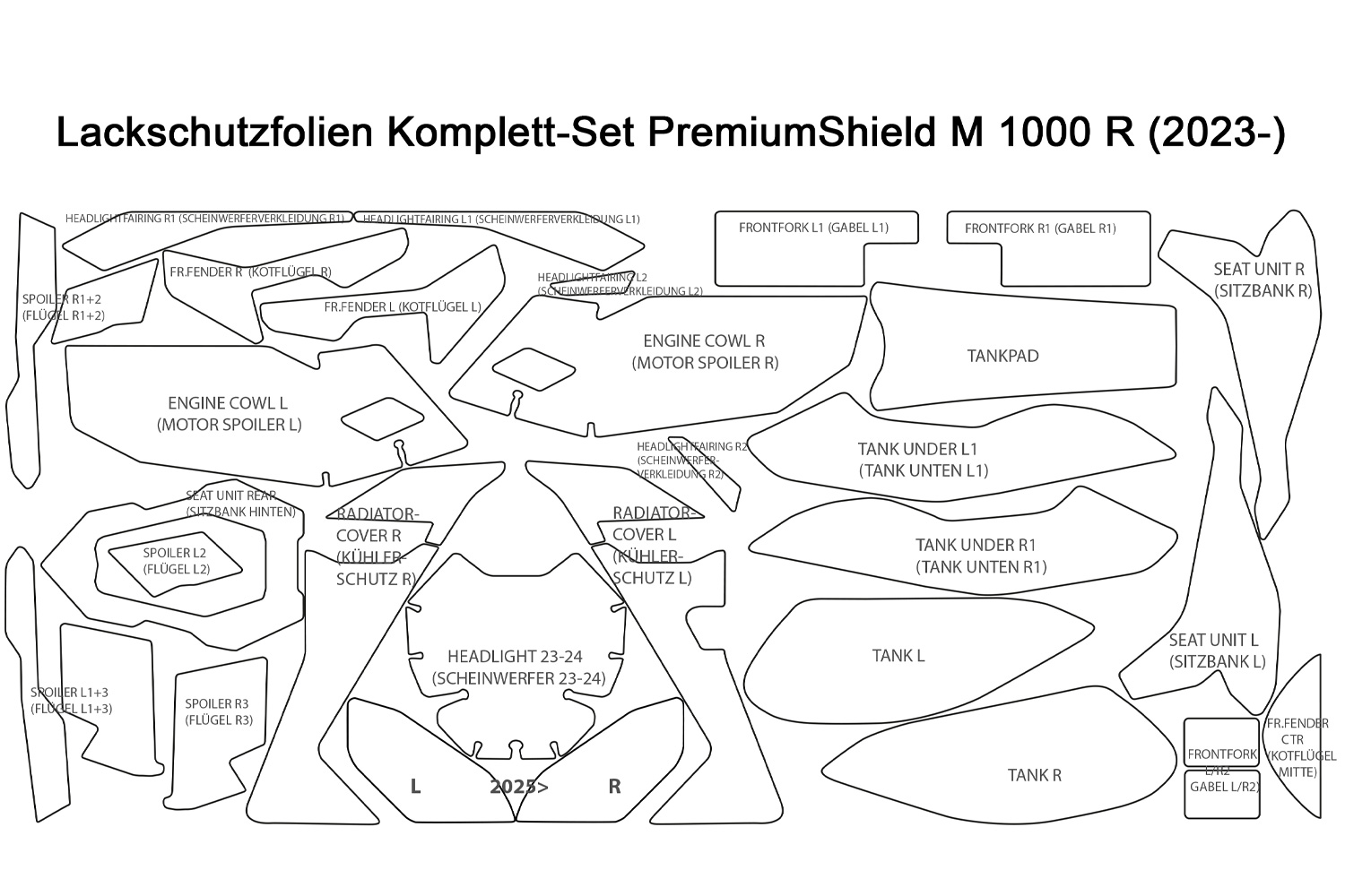 Complete paint protection set PremiumShield M 1000 R | Wunderlich