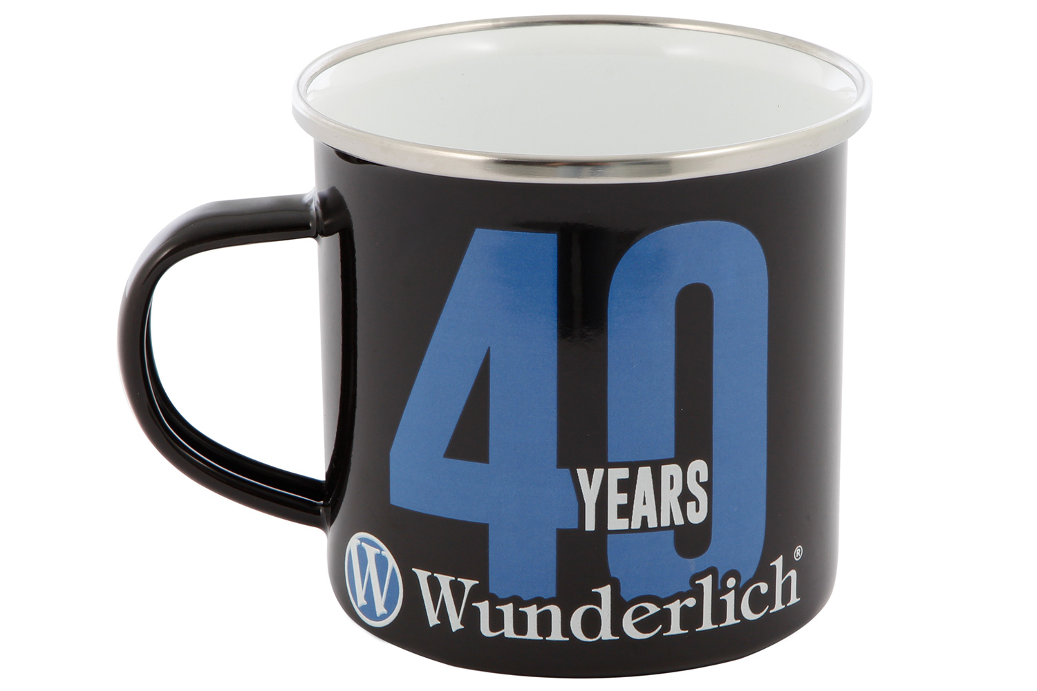 Wunderlich 40 Years enamel mug