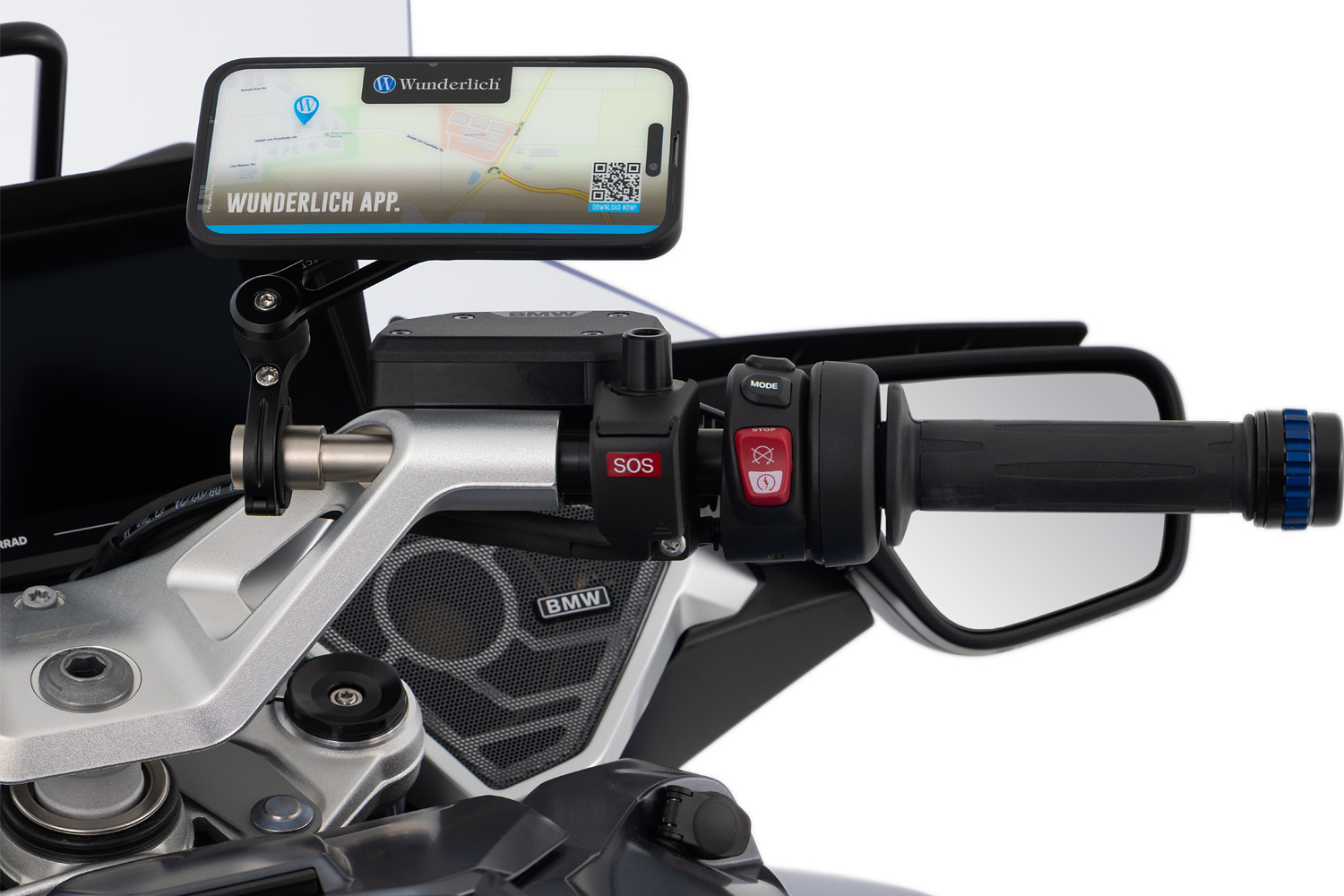 Adapter for SP-Connect on Clip-On Handlebars | Wunderlich