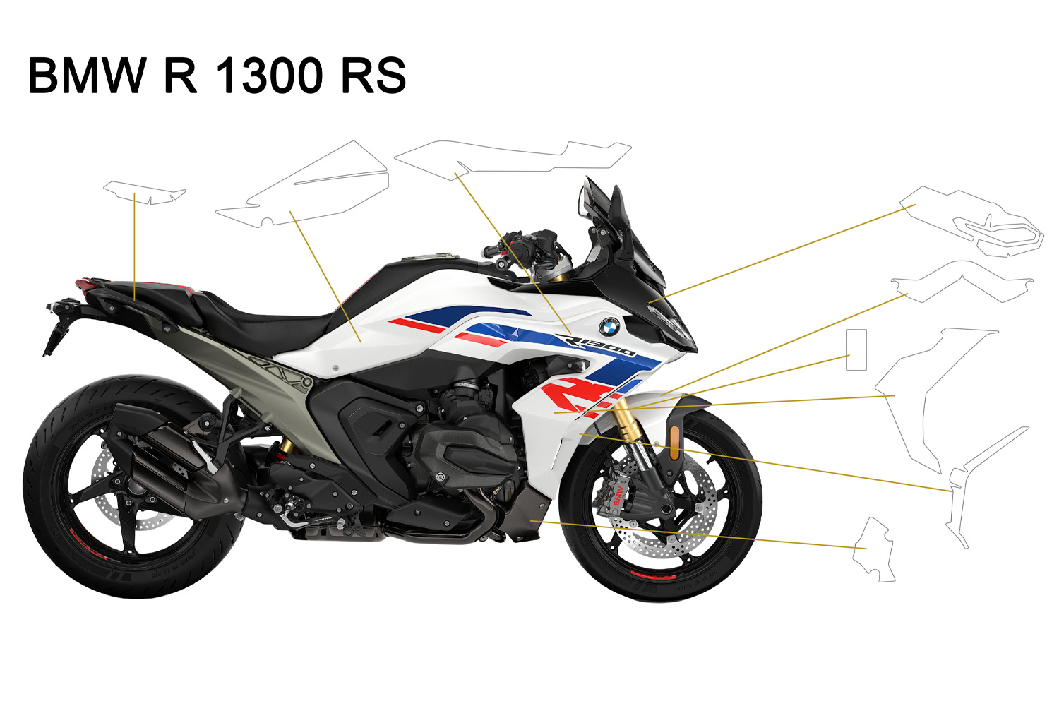 Complete paint protection set BMW R 1300 RS | Wunderlich