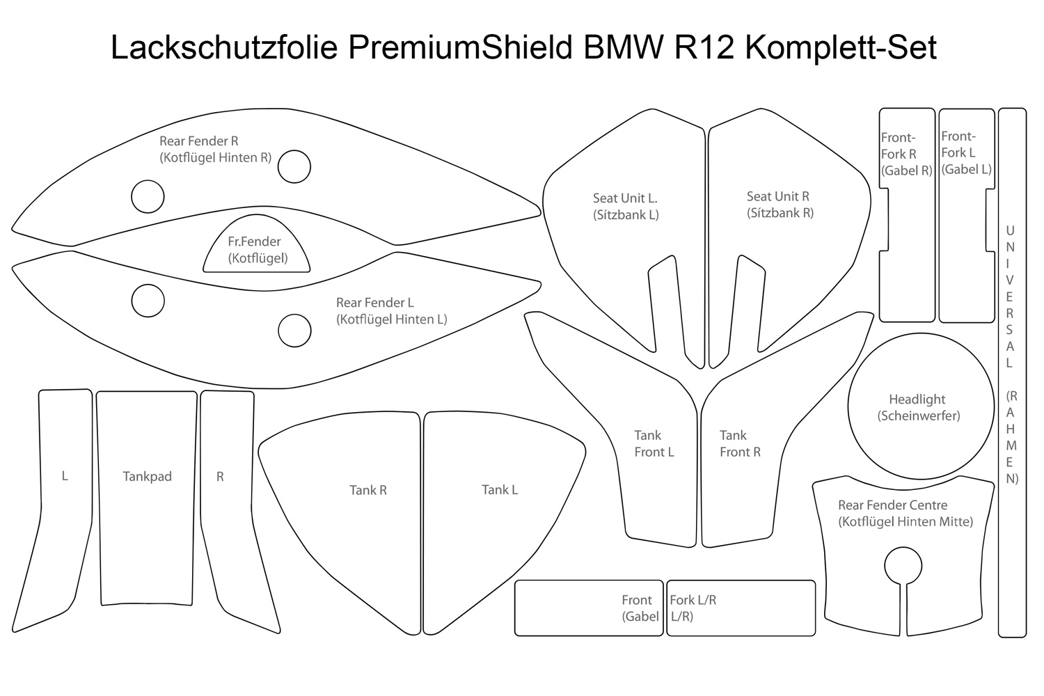 Complete paint protection set PremiumShield R 12 | Wunderlich