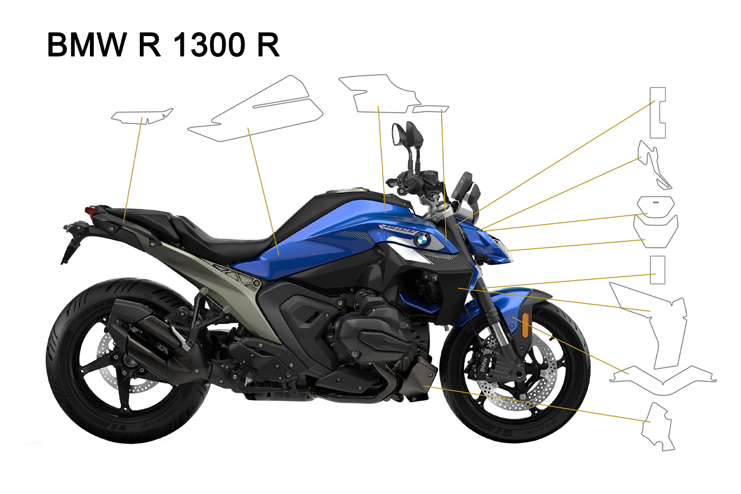 Complete paint protection set BMW R 1300 R | Wunderlich